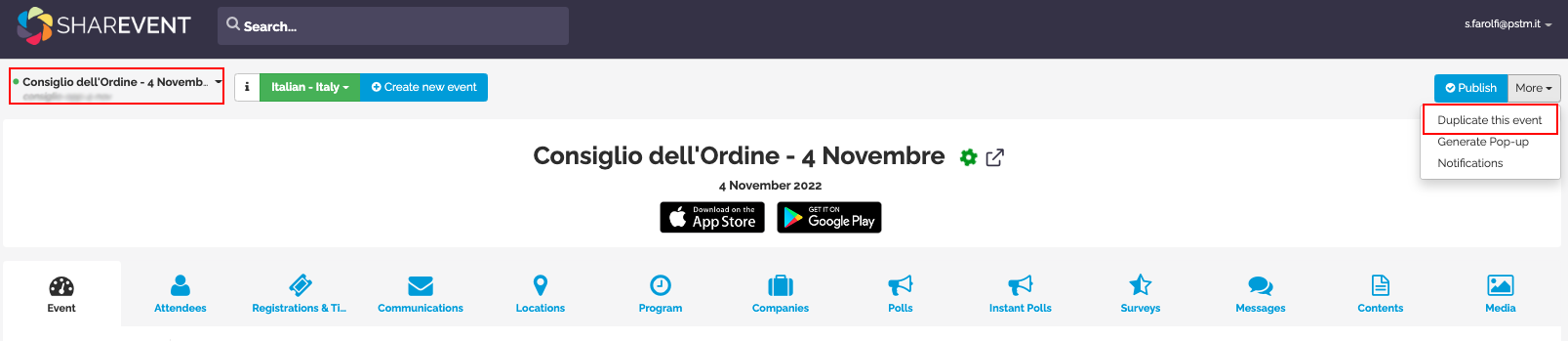 Come creare una riunione – SharEvent On-Line Docs